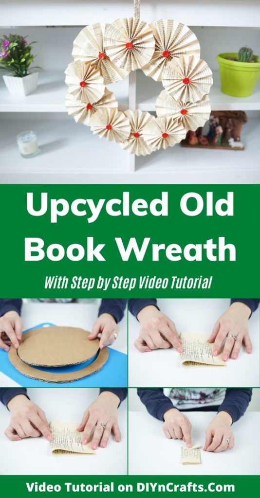 Gorgeous Old Book Page Wreath (Video Tutorial)